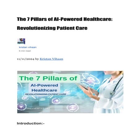 The 7 Pillars of AI-Powered Healthcare: Revolutionizing Patient Care | PDF