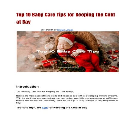 Top 10 Baby Care Tips for Keeping the Cold at Bay | PDF