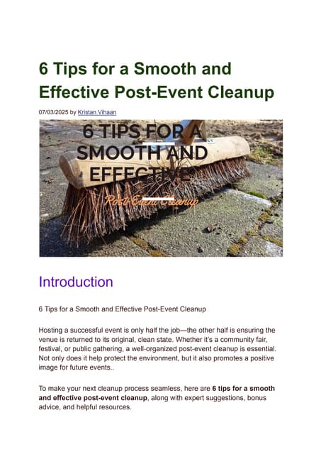 Sustainable Practices in Event Management | PPT