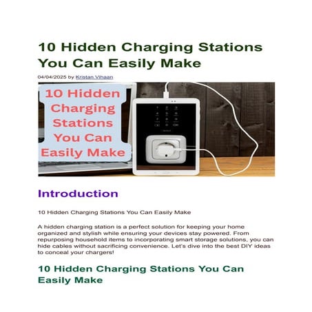 10 Hidden Charging Stations You Can Easily Make | PDF