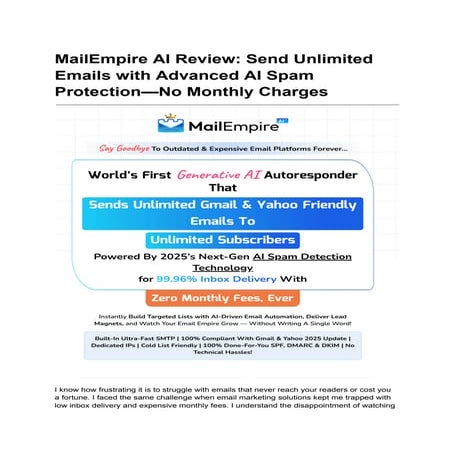 MailEmpire AI Review: Send Unlimited Emails with Advanced AI Spam ...