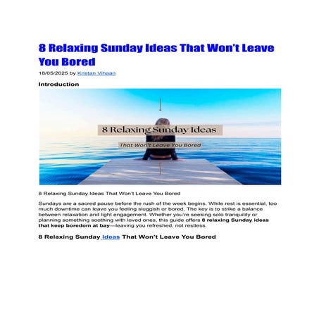 Untitled document.pdf8 Relaxing Sunday Ideas That Won’t Leave You Bored ...