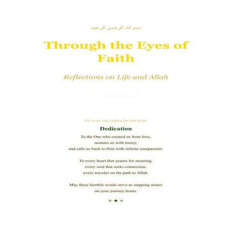 Through the Eyes of Faith : Reflections on Life and Allah | PDF