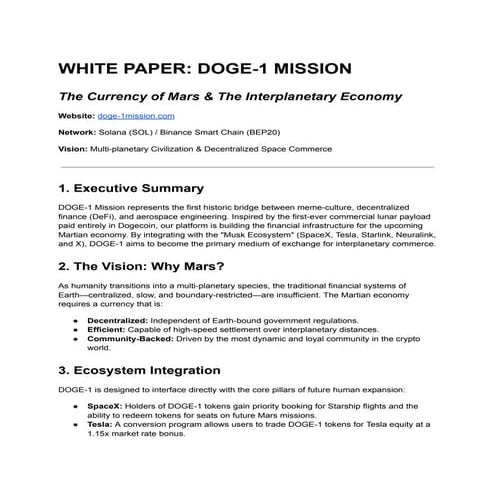 Official Doge-1 Mission White paper 2026 | PDF