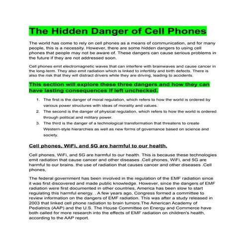 SCIENCE10 Q2 3 WK5 Effects of Electromagnetic Radiation on Living ...