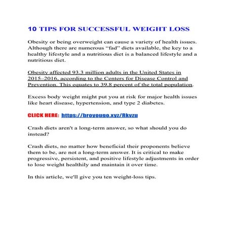 TOP 10 WEIGHT LOSS TIPS | PDF