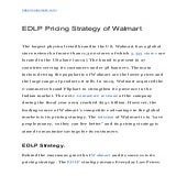 EDLP Pricing Strategy of Walmart