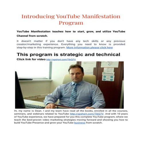YouTube Manifestation Program | PDF