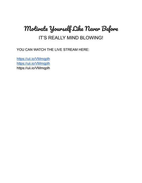 Motivate yourself like never before | DOCX
