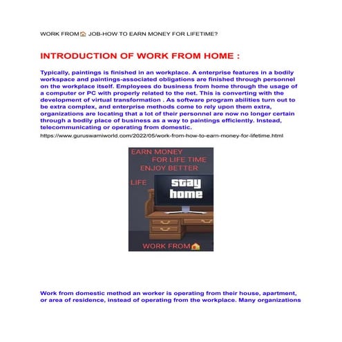 WORK FROM HOME JOB | PDF
