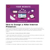 How to Design a Killer Internet Presence: | DOCX