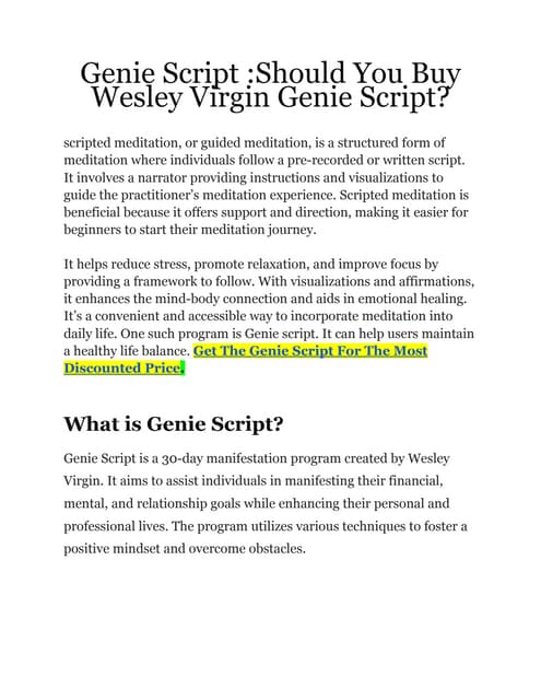 Genie script | DOCX