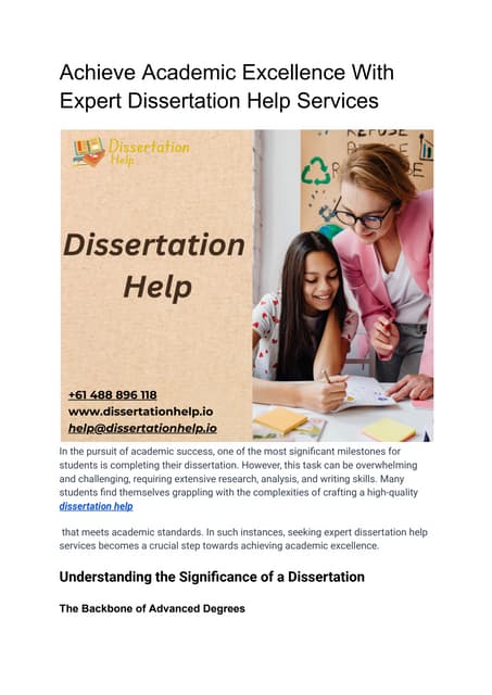 5 Ways to Ace Your Work with Dissertation Writing Help | PDF