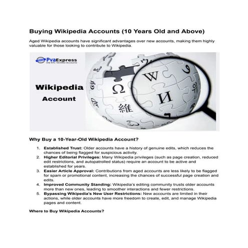 Buying Wikipedia Accounts (10 Years Old and Above) | PDF