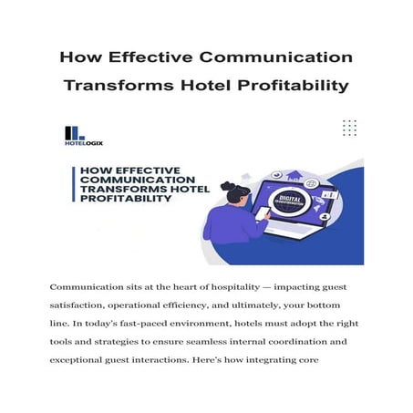 How Effective Communication Transforms Hotel Profitability | PDF