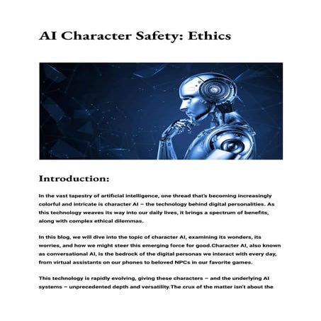 AI Character Safety: Ethics | PDF