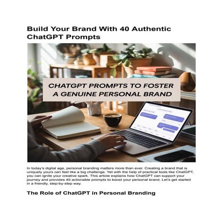 Build Your Brand With 40 Authentic ChatGPT Prompts | PDF