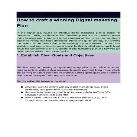 Standard Operating Procedure for Digital Marketing | PDF
