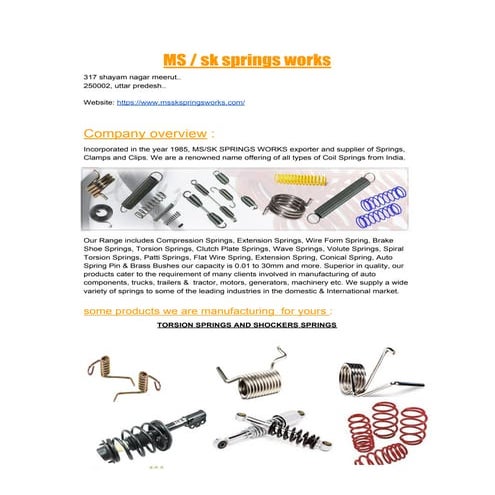 MS/SK SPRING WORK | PDF