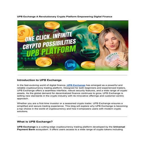 UPB Bank – Redefining Crypto Payments and Digital Banking | PDF