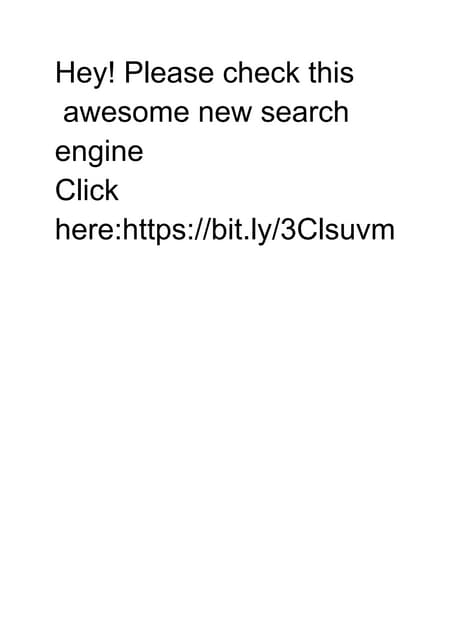 NEW SEARCH ENGINE ALTERNATIVE FOR GOOGLE | PDF