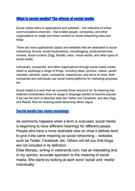 Impact of social media on youth | PPT