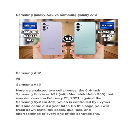 SamsungA13 vs A32 | PDF