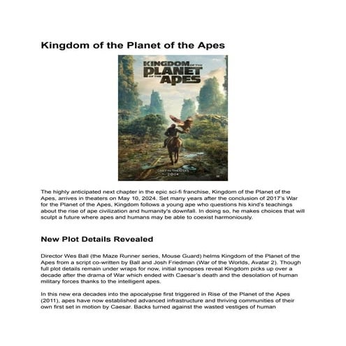 Kingdom of the Planet of the Apes | Kingdom of the Planet of the Apes ...