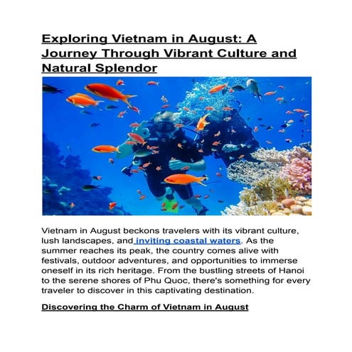 Exploring Vietnam in August............. | PDF