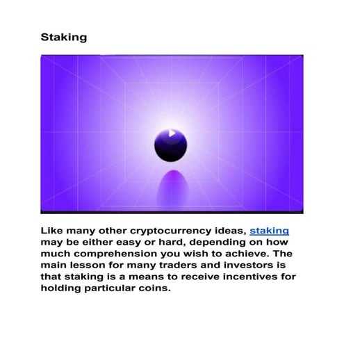 Staking | DOCX | Currencies | Economy