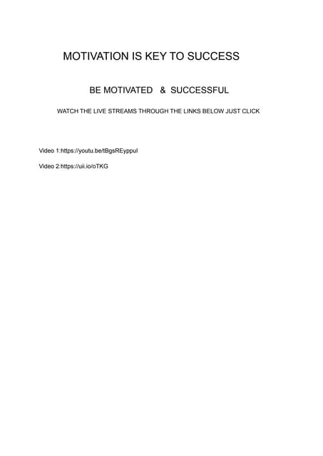 MOTIVATIONAL VIDEO | PDF