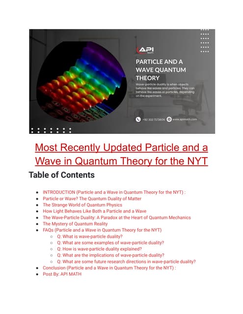 Wave Particle Duality Pptx