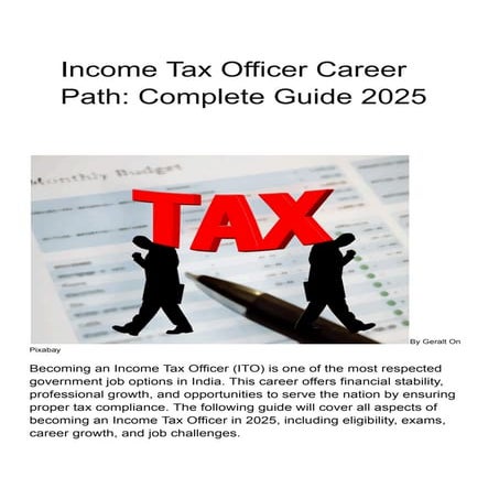 Income Tax Officer Career Path: Complete Guide 2025 | PDF