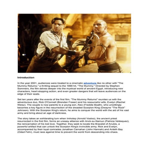 The Mummy Returns, | PDF