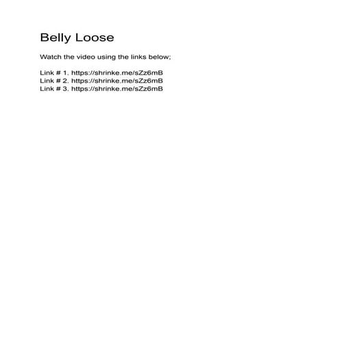 Loose Belly | PDF