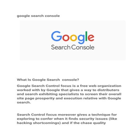 Google search console | PDF