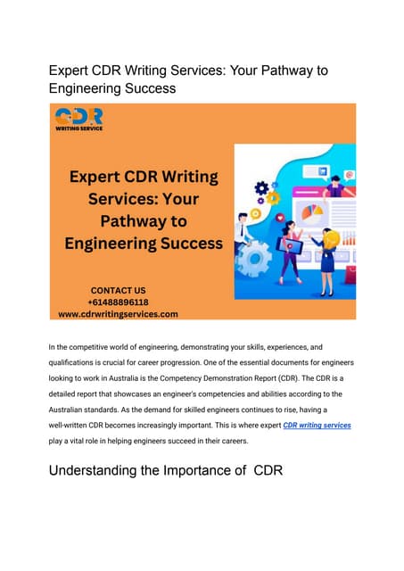 How to write a cdr | PPT