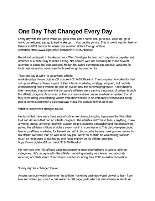 One Day That Changed Everything | DOC