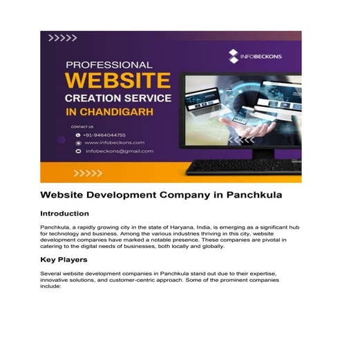 website development company in panchkula | PDF