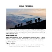 Trekking in Nepal | PDF