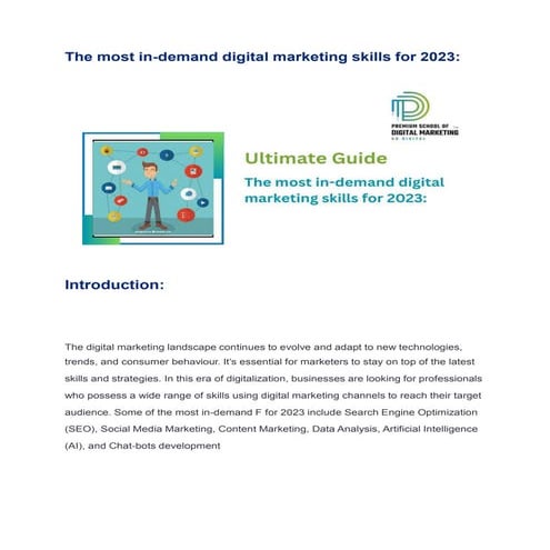 Top Digital Marketing Skills for 2023: Stay Ahead in Career | PDF
