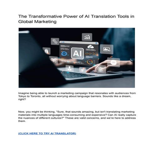 The Transformative Power of AI Translation Tools in Global Marketing | PDF