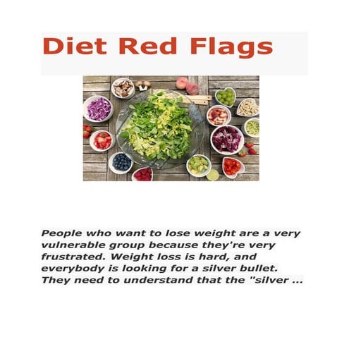 Diet Red Flags | PDF | Nutrition | Healthy Living