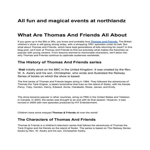 thomas and friends | DOCX