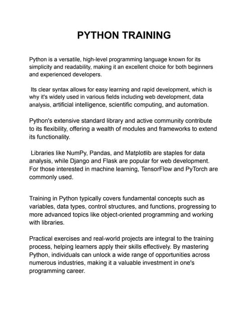 python training in chandigarh | PDF python training in chandigarh | PDF
