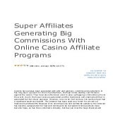 Super Affiliate online Program