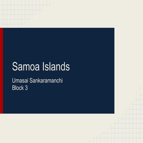 Samoa Islands | PDF