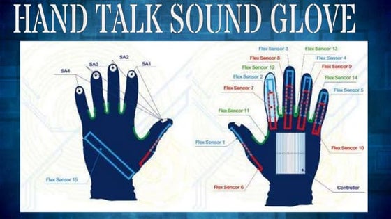 Hand talk (assistive technology for dumb)- Sign language glove with ...
