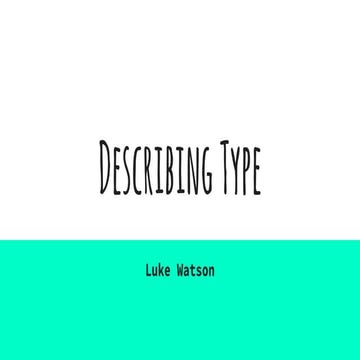 Describing type | PPTX