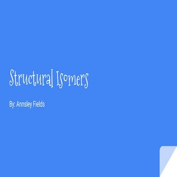 Structural Isomers | PPTX